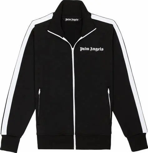 Palm Angels Classic Logo Track Jacket – Black with Signature Stripes ...